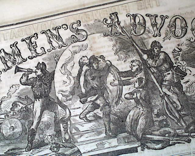Rare 1858 newspaper for firemen... - RareNewspapers.com