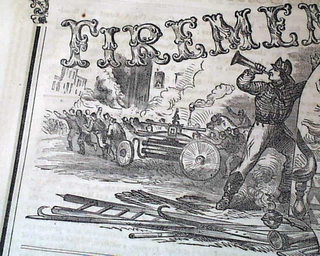 Rare 1858 newspaper for firemen... - RareNewspapers.com