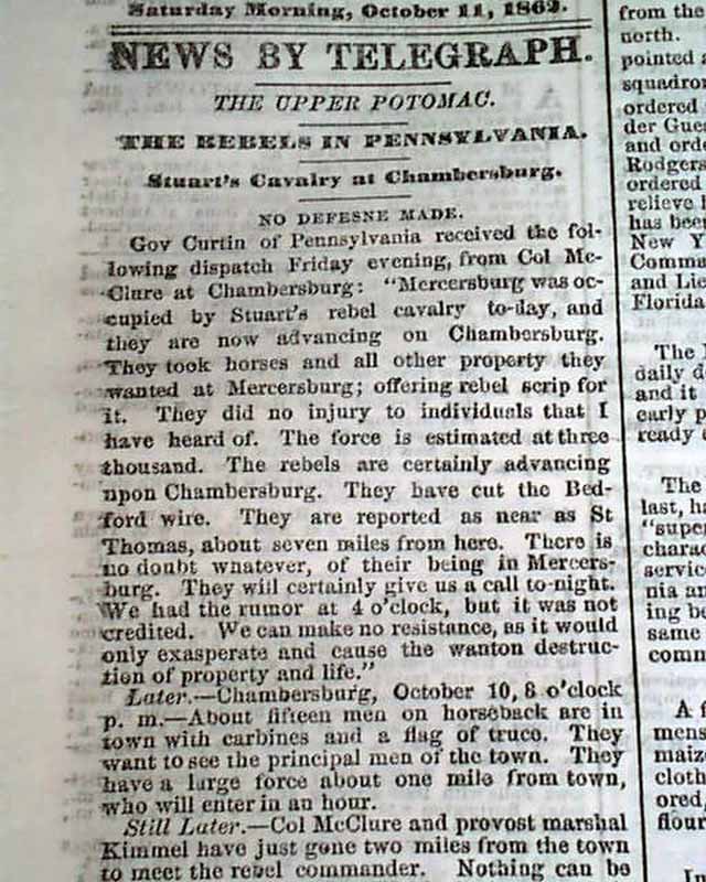 1862 Springfield MA Newspaper.... - RareNewspapers.com