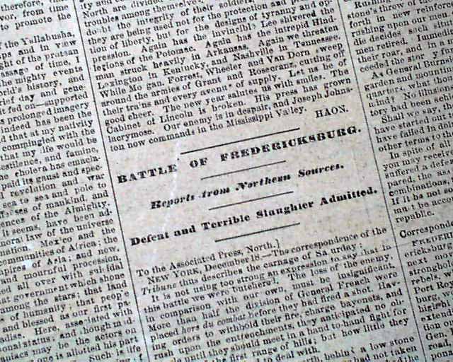Battle of Fredericksburg... - RareNewspapers.com