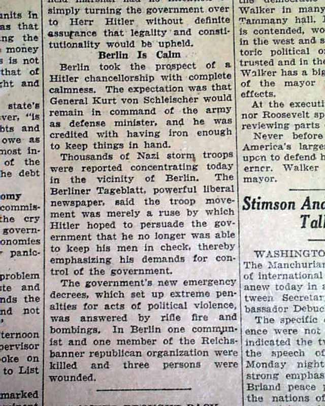 Adolph Hitler close to total power ?.... - RareNewspapers.com