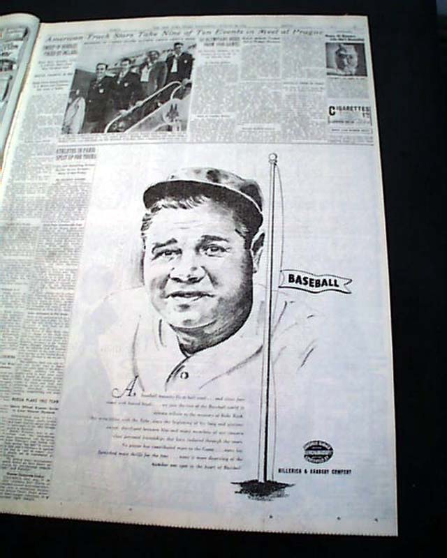Death of Babe Ruth... - RareNewspapers.com