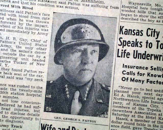 General Patton auto accident... - RareNewspapers.com