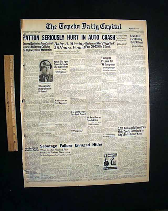 General Patton auto accident... - RareNewspapers.com