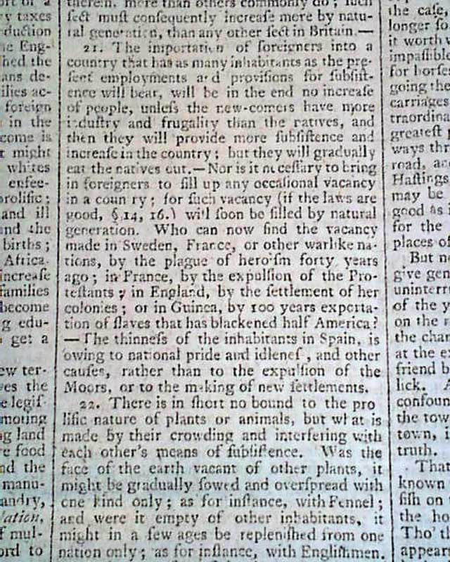 Much on an essay written by Benjamin Franklin... - RareNewspapers.com
