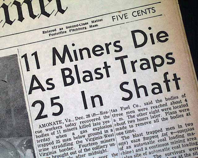 Amonate VA coal mine explosion... - RareNewspapers.com