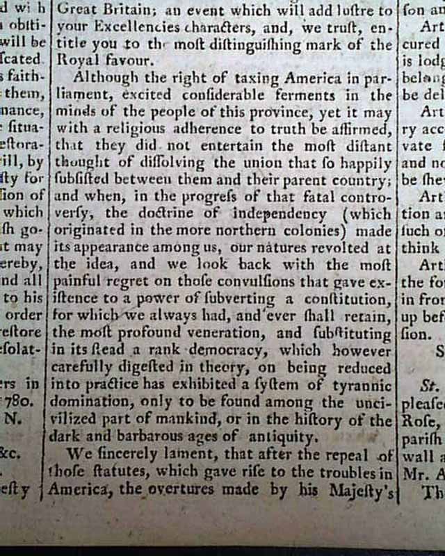 Charleston falls... Washington wants to give up... Sam Adams is ...
