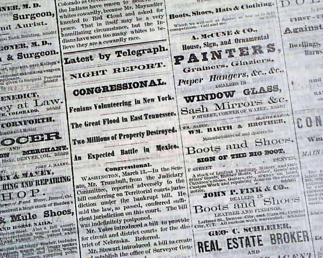 Denver Colorado in 1867... - RareNewspapers.com