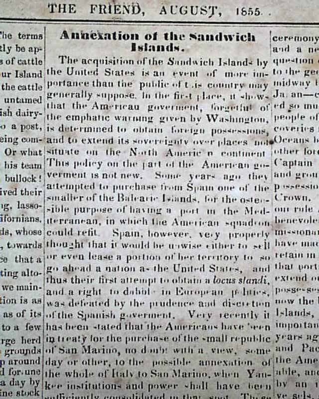 Early Hawaii newspaper... - RareNewspapers.com