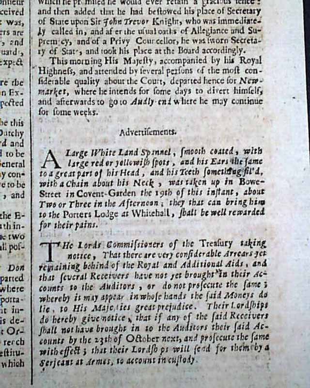 Mention of the Plague in 1668... - RareNewspapers.com