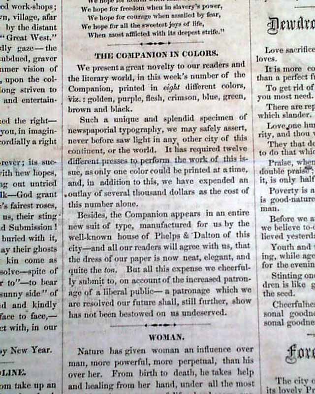 Extremely early color newspaper... - RareNewspapers.com