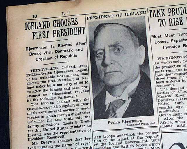 Constitution of Iceland adopted... - RareNewspapers.com