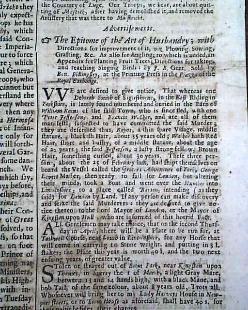 World's Oldest NEWSPAPER 1674 Gazette 316 YEARS OLD... - RareNewspapers.com