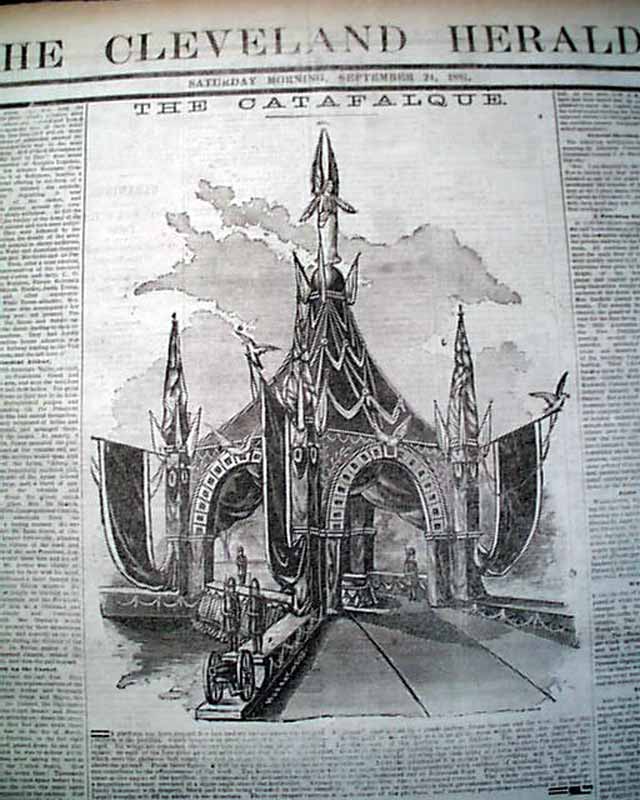 Graphic presentation of Garfield's funeral in a "hometown" newspaper ...