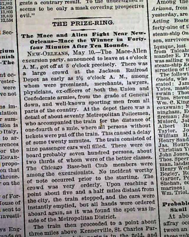 1870 Jem Mace vs. Tom Allen... boxing... - RareNewspapers.com
