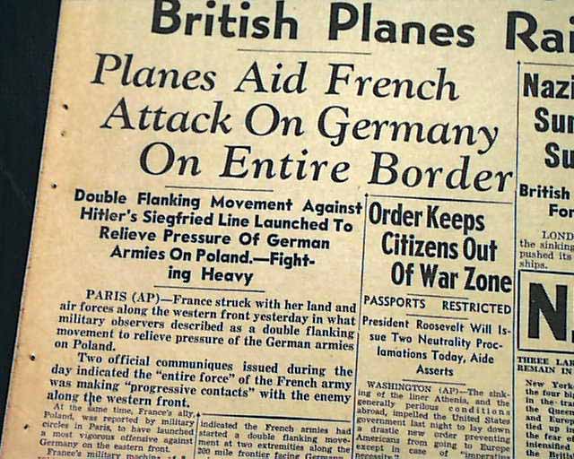 World War II breaks out in Europe... - RareNewspapers.com