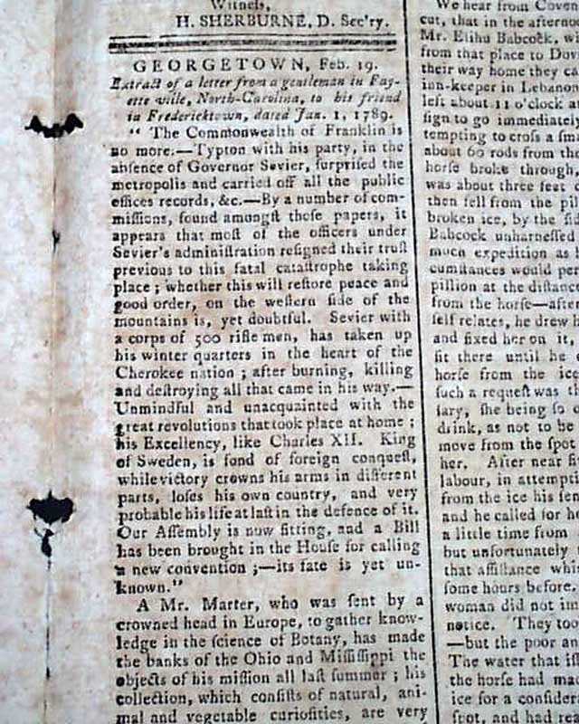 Scarce 18th century Rhode Island newspaper... - RareNewspapers.com
