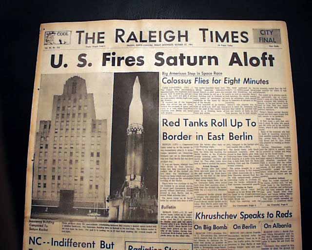 Saturn I rocket launch... - RareNewspapers.com