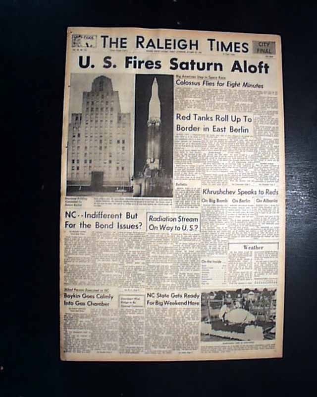 Saturn I rocket launch... - RareNewspapers.com