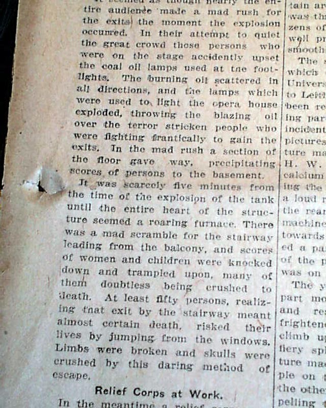 1908 Rhoads Opera House Fire... Boyertown PA... - RareNewspapers.com