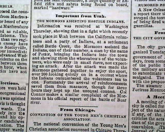 1863 Springfield Massachusetts Newspaper.... - RareNewspapers.com