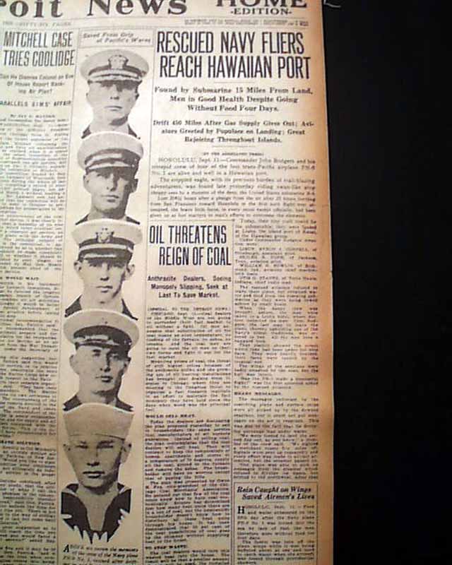 PN-9 No. 1 seaplane rescue... Commander John Rodgers ...