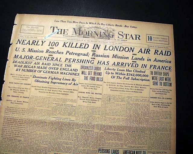 1917 London air raid... WWI... - RareNewspapers.com