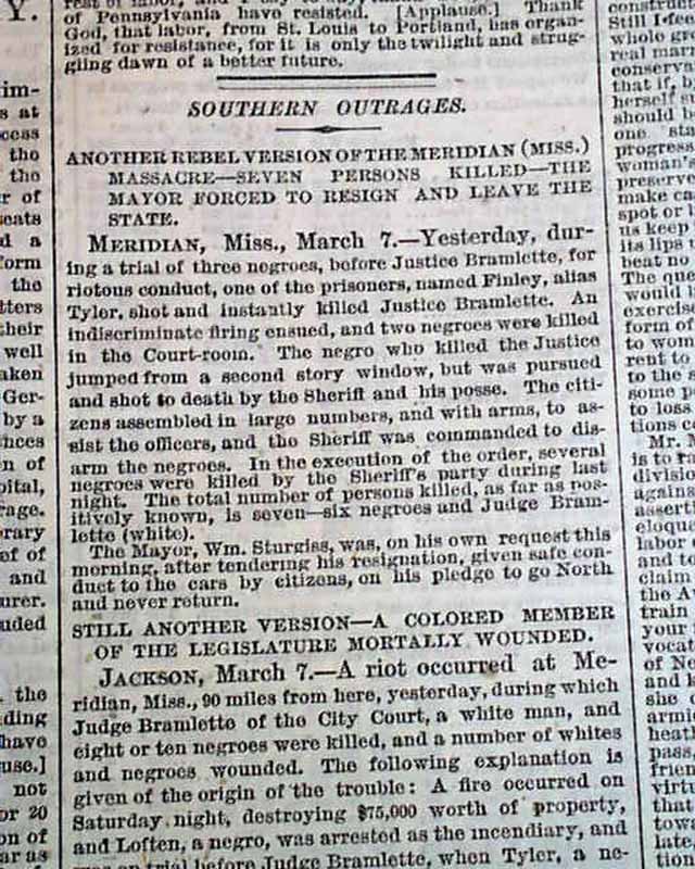 Meridian race riot of 1871.... - RareNewspapers.com
