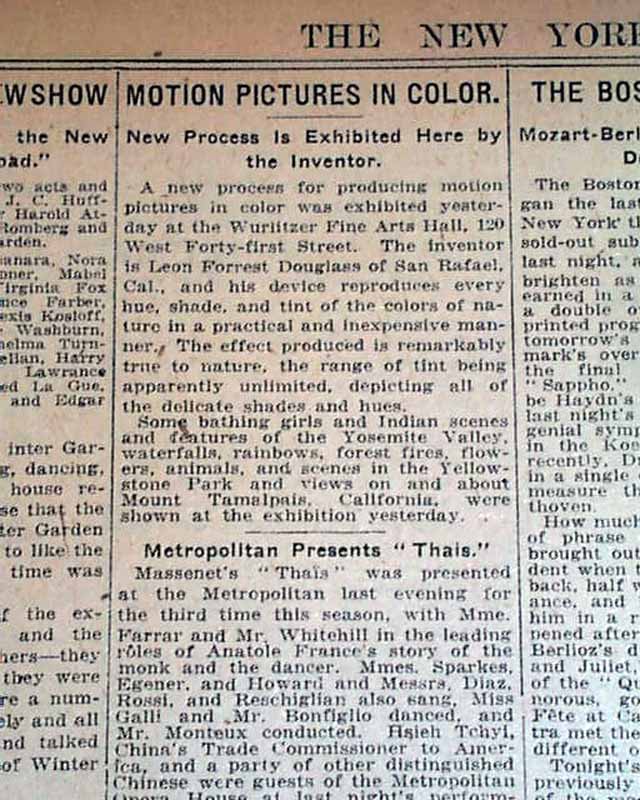 Early movies in color... - RareNewspapers.com