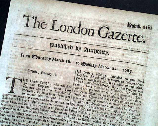 First London Gazette ad for a runaway, black slave... - RareNewspapers.com