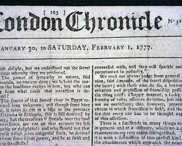 1777 Revolutionary War Era - RareNewspapers.com