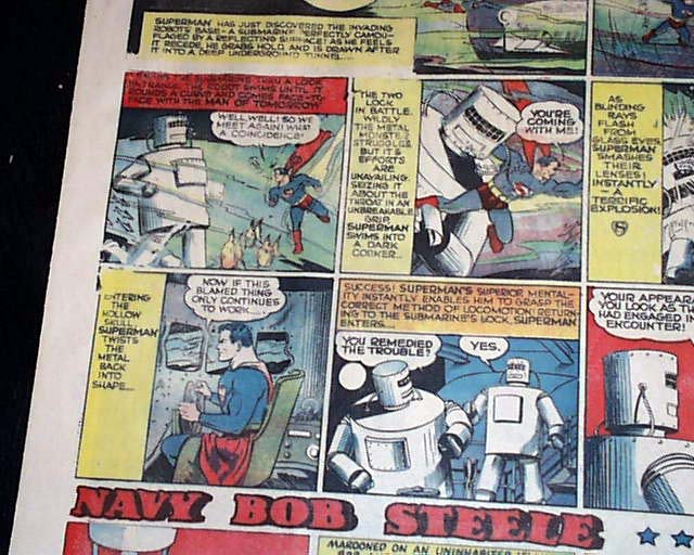 Superman color comic strip (#57) from the second year of publication ...
