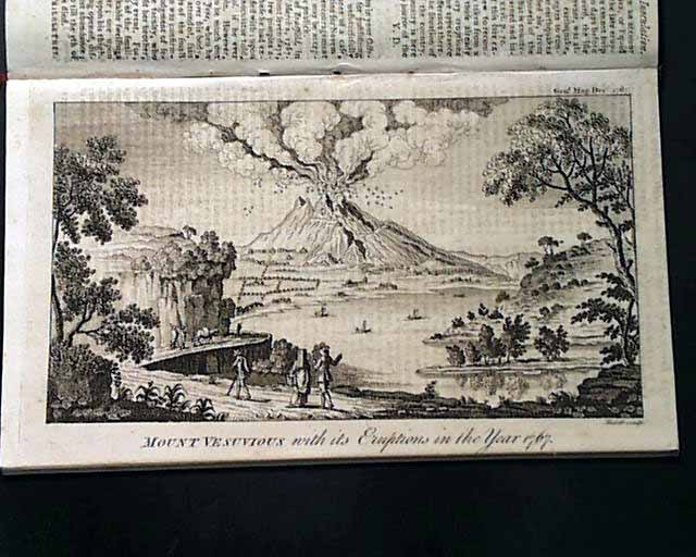 Plate of erupting Mount Vesuvius... - RareNewspapers.com