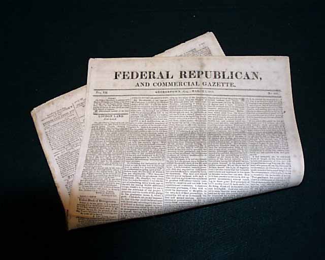 James Madison Inauguration In 1813... - RareNewspapers.com