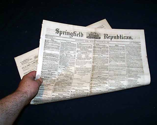 1862 Springfield MA Newspaper.... - RareNewspapers.com