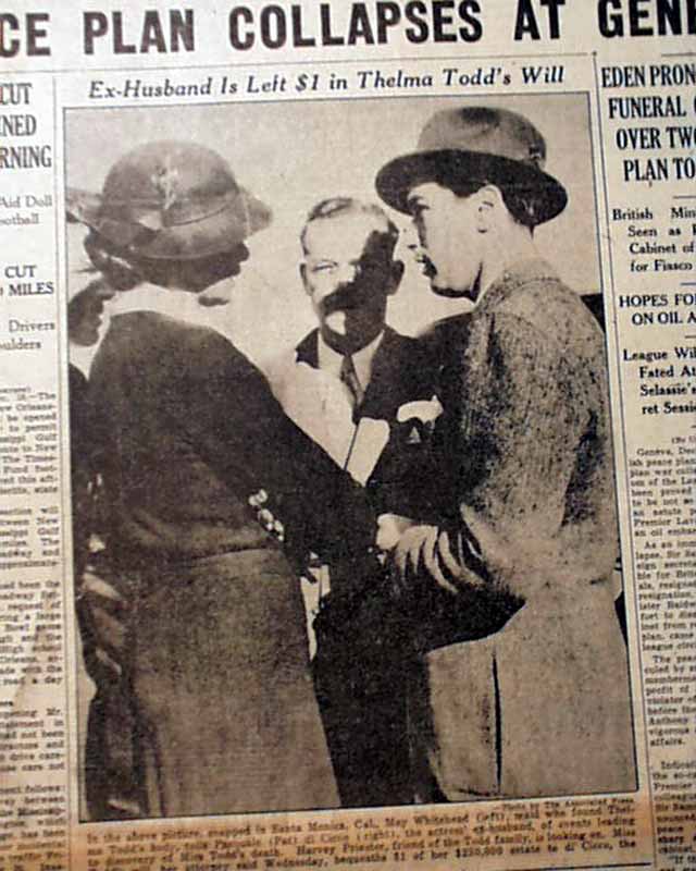 Thelma Todd's myterious death.... - RareNewspapers.com