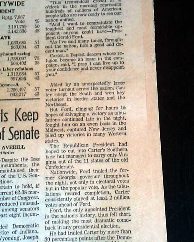 Jimmy Carter wins the Presidency... - RareNewspapers.com