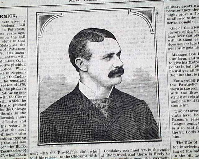 Very rare baseball newspaper from 1886... - RareNewspapers.com