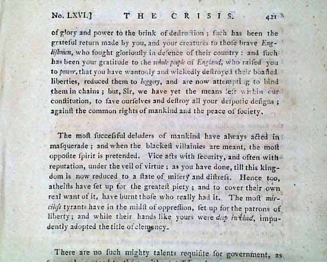 A pro-American newspaper from London in 1776... - RareNewspapers.com