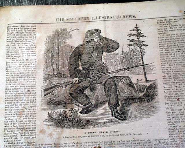 General William J. Hardee on the front of a Confederate newspaper ...