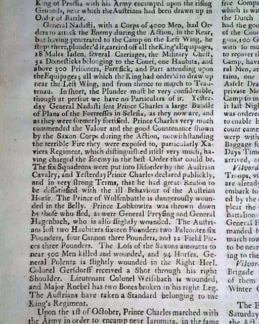 1745 Scotland newspaper from the Jacobite Rebellion... - RareNewspapers.com