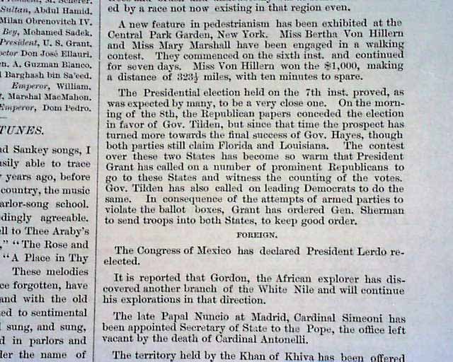 1876 Presidential Election... Samuel Tilden and Rutherford B. Hayes ...