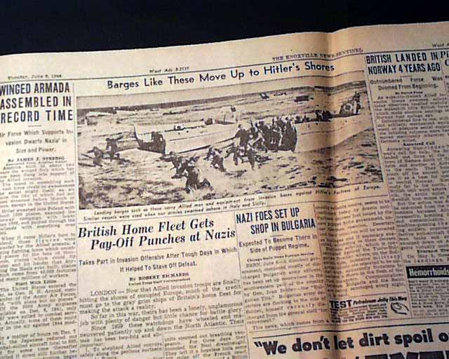 Displayable D-Day newspaper... - RareNewspapers.com