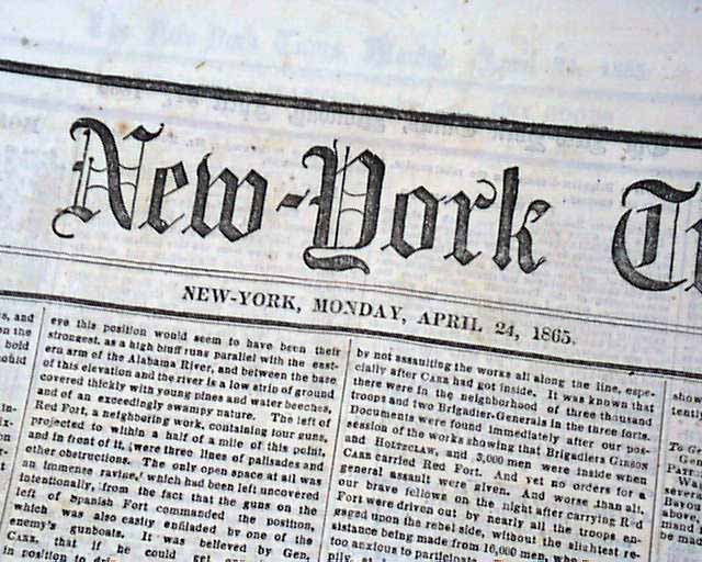 End of the Civil War... Funeral of Abraham Lincoln... - RareNewspapers.com