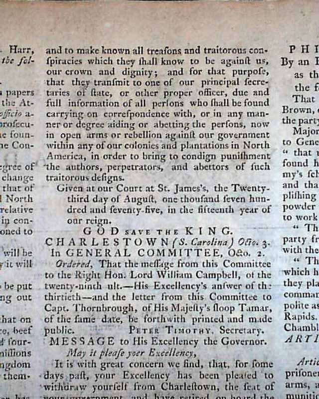 One of the more historic documents of the colonial period ...