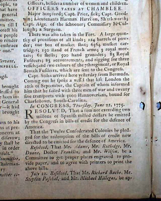 One of the more historic documents of the colonial period ...