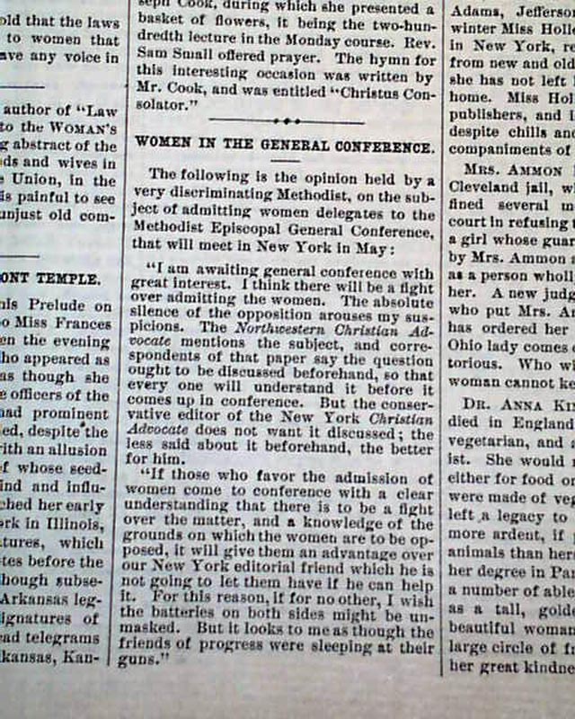 Rare 19h century women's suffrage newspaper... - RareNewspapers.com