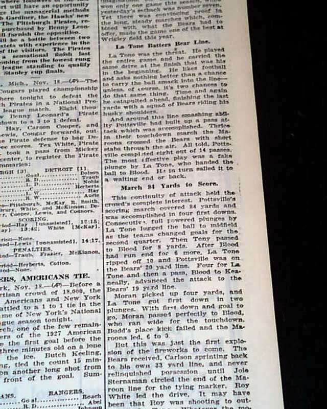 1928 Chicago Bears football.... - RareNewspapers.com