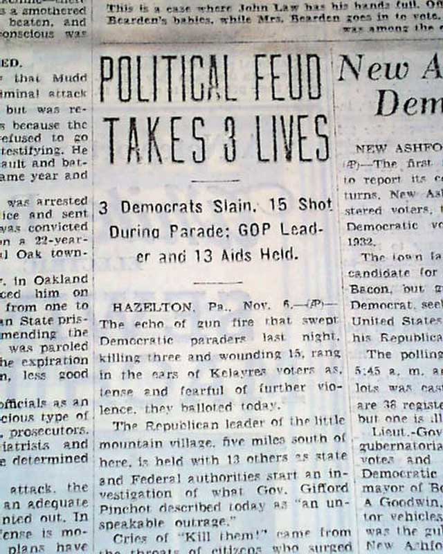 1934 Kelayres Massacre - Pennsylvania.... - RareNewspapers.com
