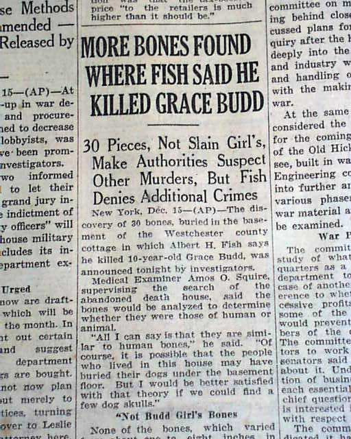 Serial killer & rapist Albert Fish captured in 1934... - RareNewspapers.com